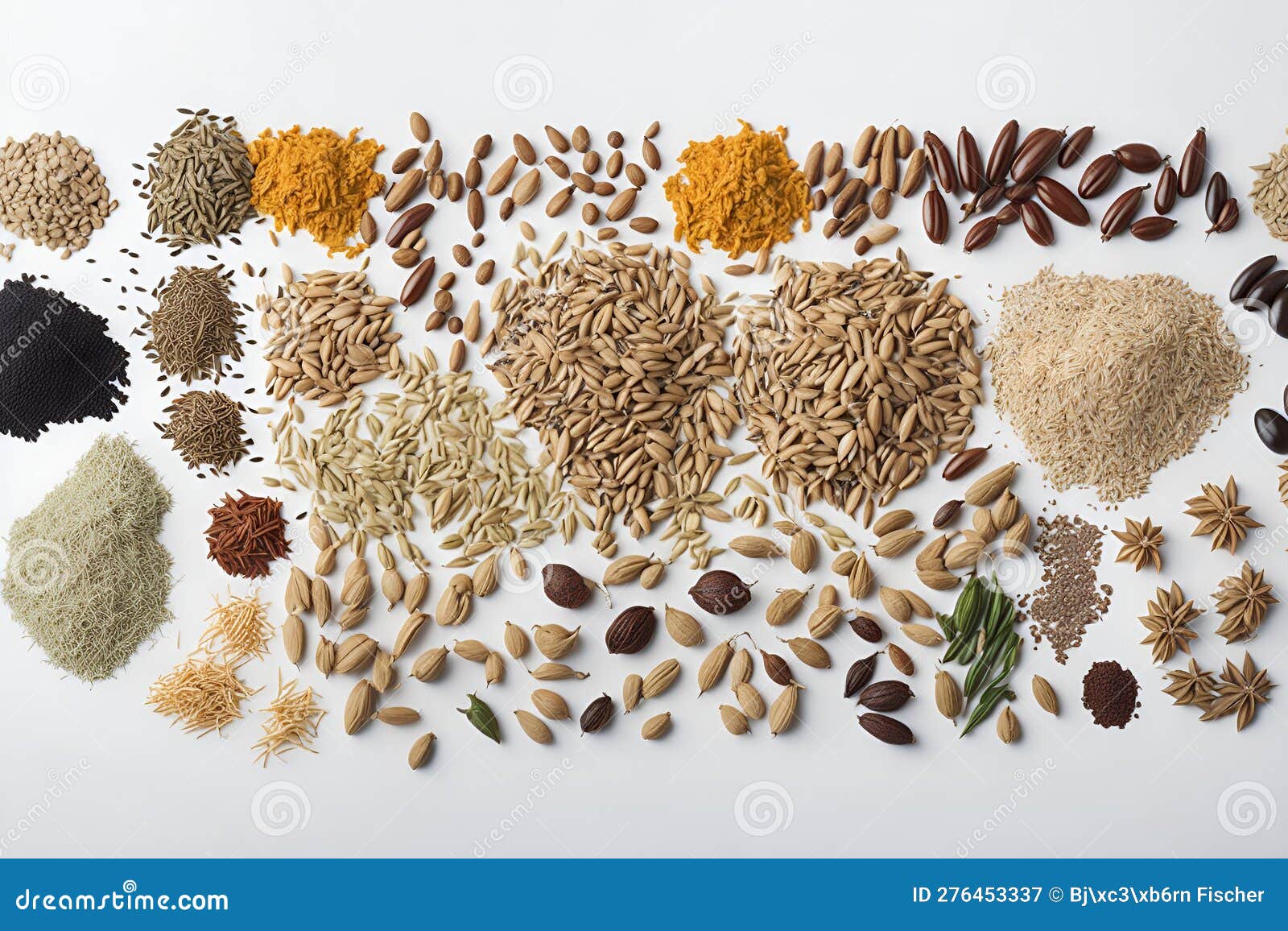 Multitude of Various Seeds on Neutral White Background Stock ...
