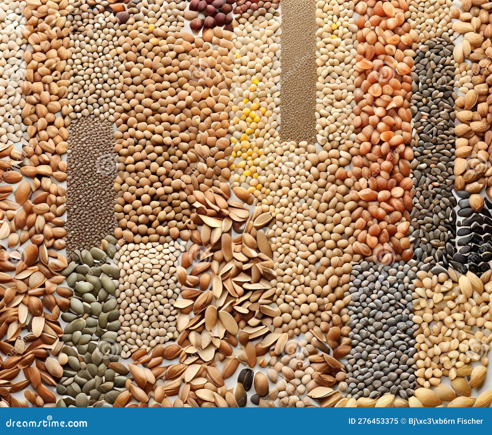 Multitude of Various Seeds on Neutral White Background Stock ...