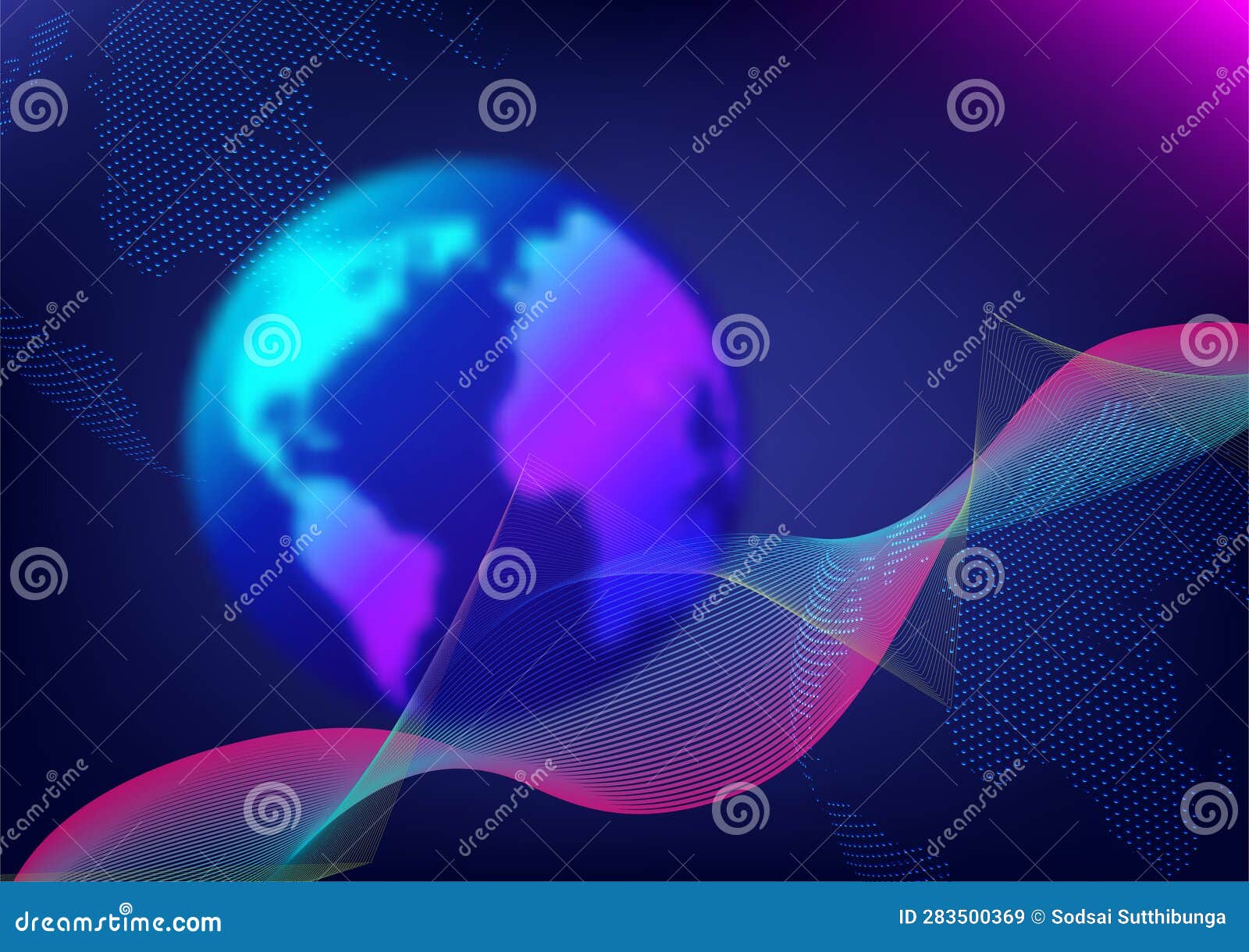 Multiverse Global Network Communication Technology Futuristic Abstract ...