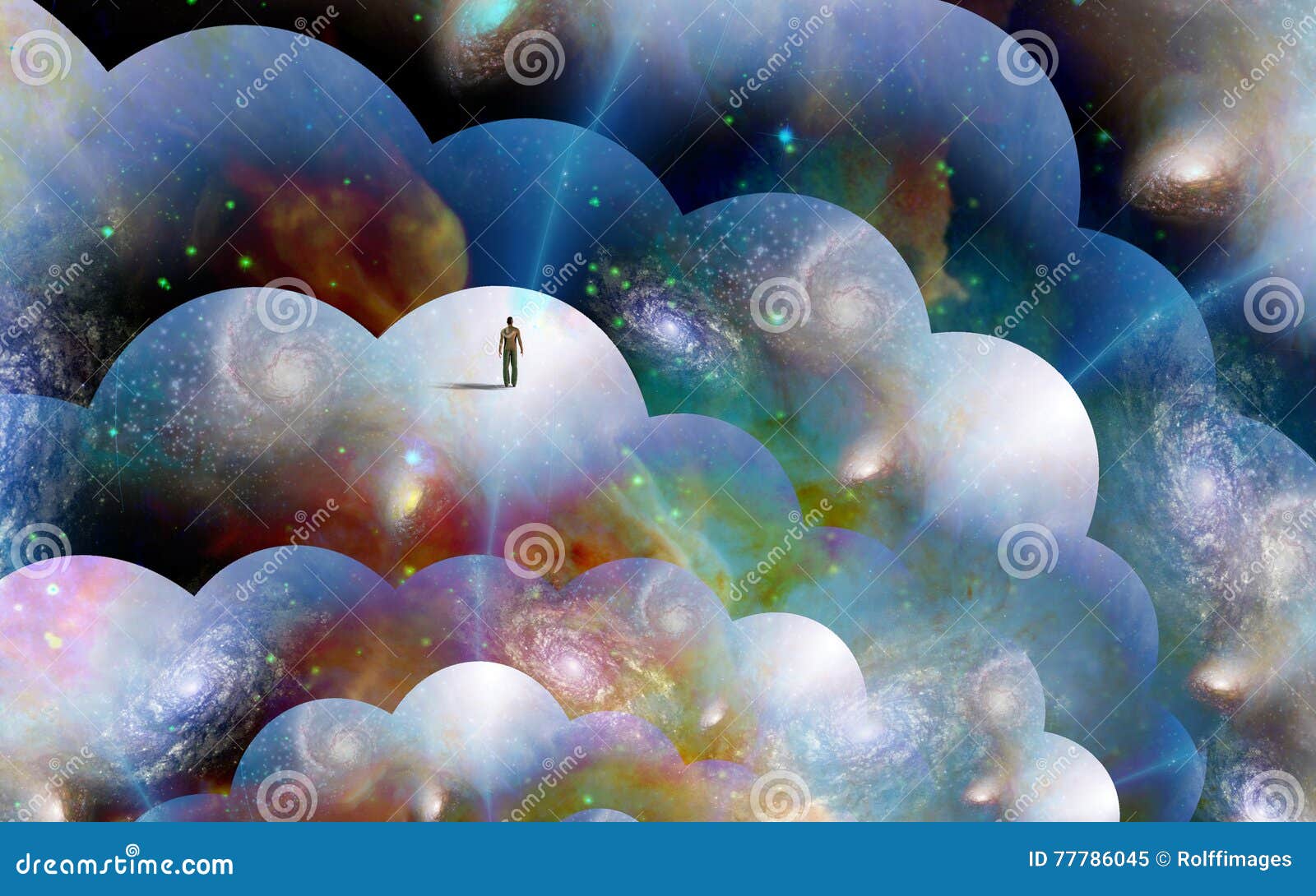 Into the multiverse stock illustration. Illustration of astronaut ...