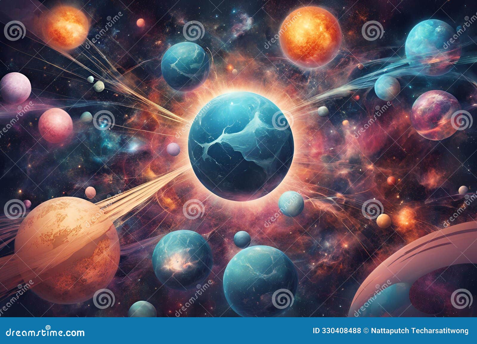 The Multiverse Illustration Cool Wallpapers Stock Photography ...