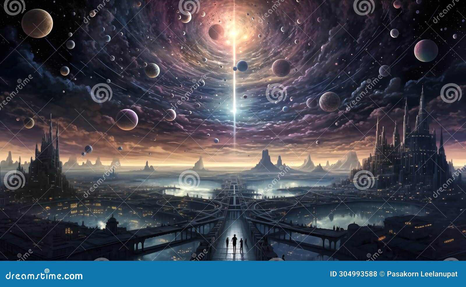 The Multiverse Illustration an Infinite Realm of Being or Potent Stock ...