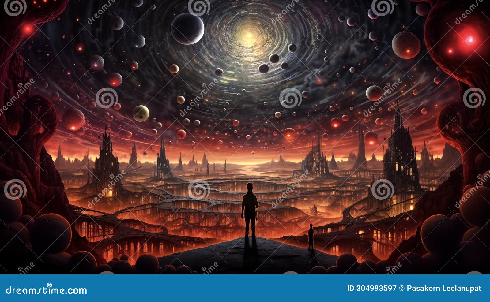 The Multiverse Illustration an Infinite Realm of Being or Potent Stock ...