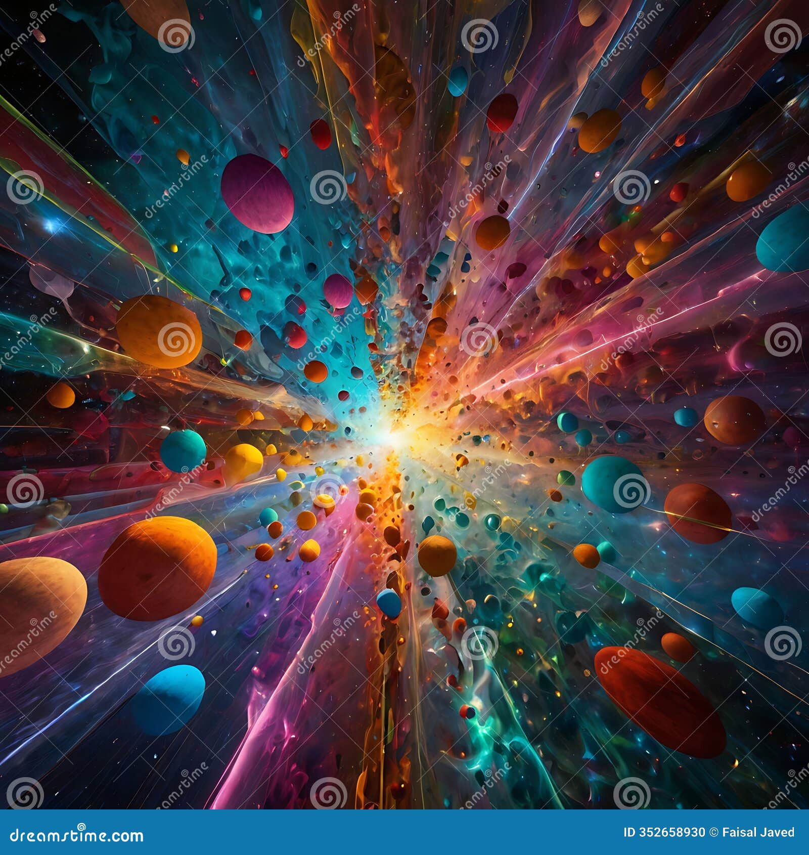 Glowing Multiverse Abstract Background Stock Photography ...
