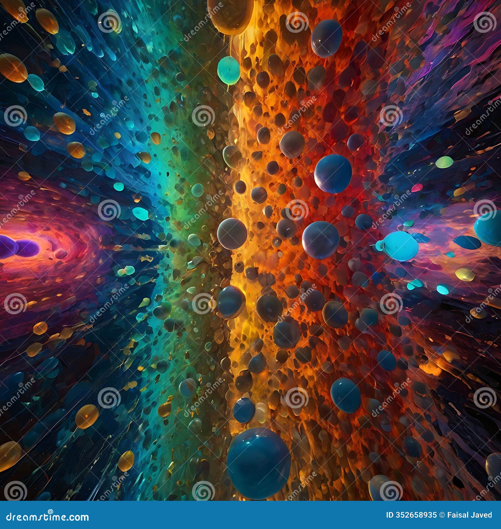 Multiverse Scene with Colorful Glowing Dimensions Colliding Stock ...