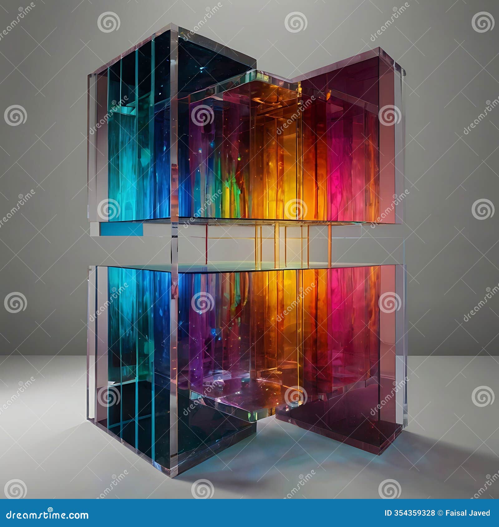 Multiverse Scene with Colorful Glowing Dimensions Colliding Stock ...