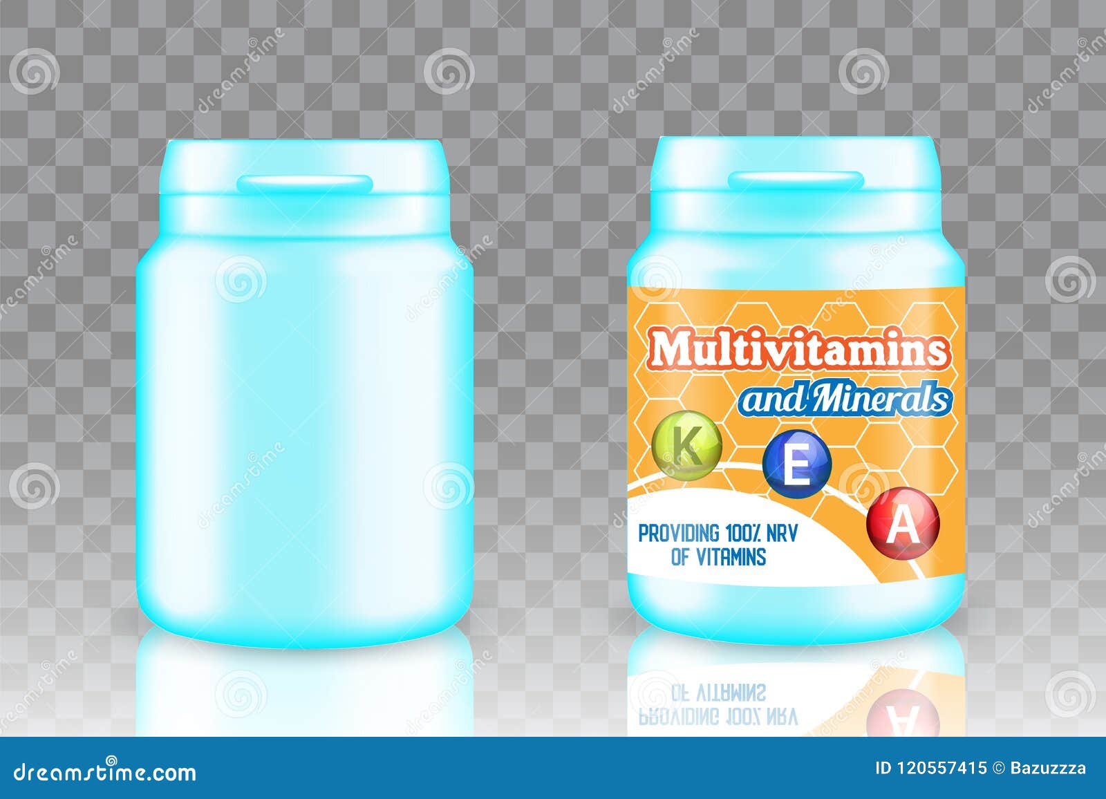 Multivitamin Complex Packaging Vector Mockup Set Stock Vector ...