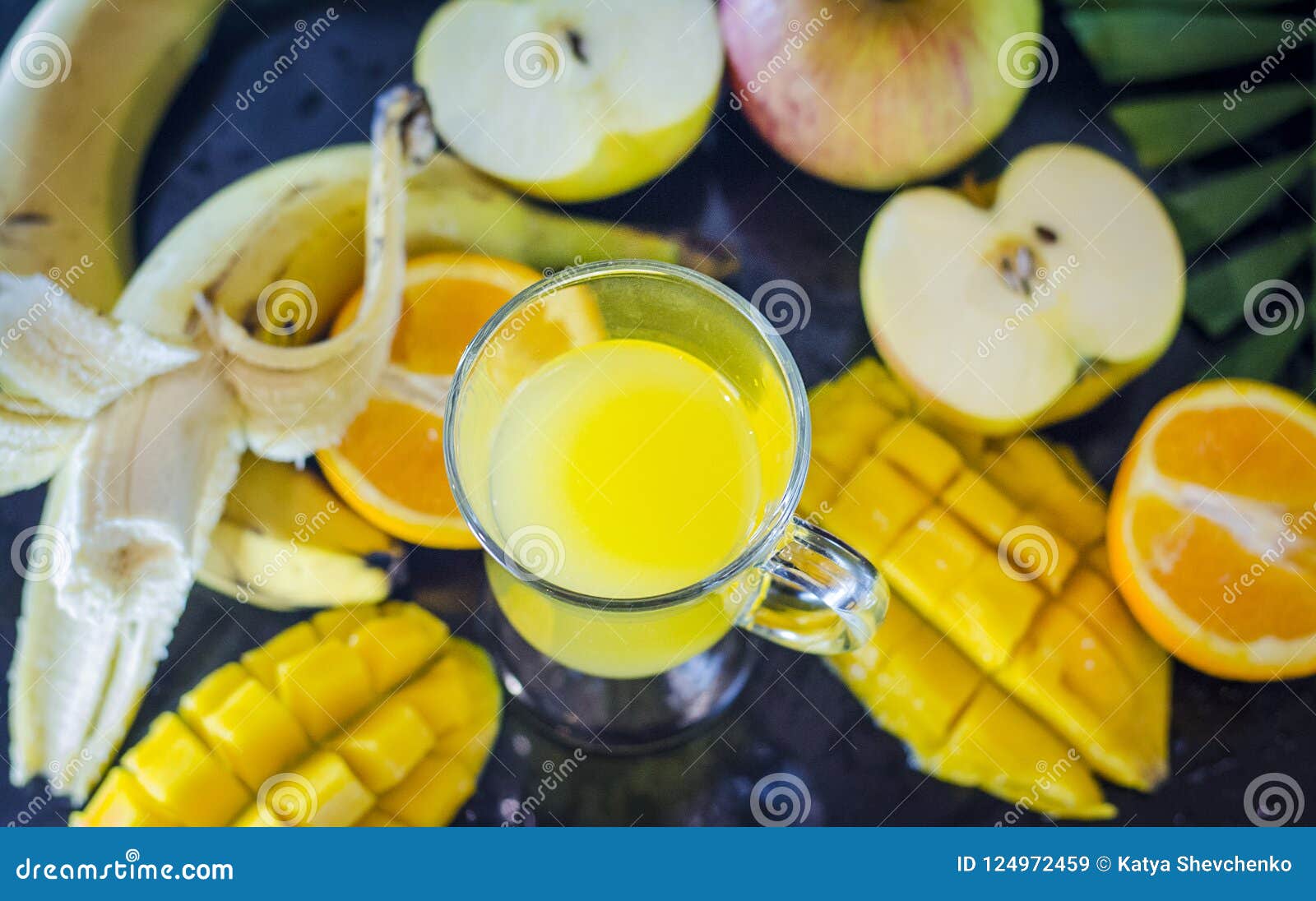 Multivitamin and Multifruit Juice Stock Image - Image of harvest ...
