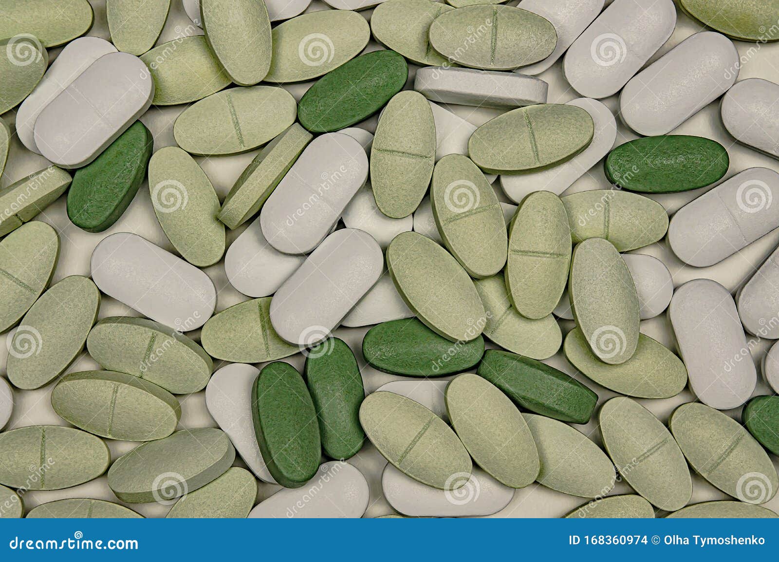 Multivitamin White and Green Close Up Tablets Stock Photo - Image of ...