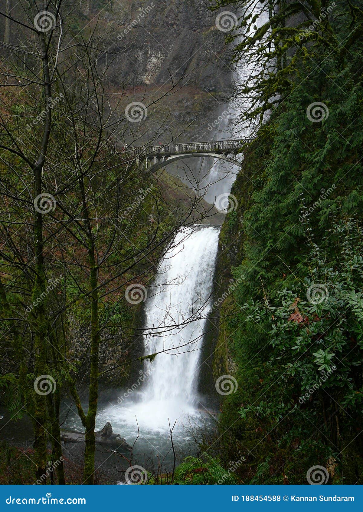 Multnomah Falls in the Columbia River Valley Gorge in Oregon Stock ...