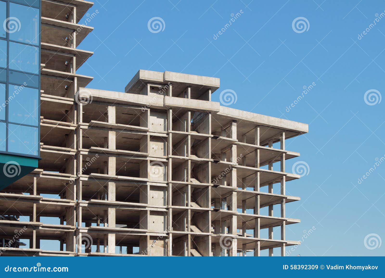 Multystoried Monolithic Framework of House Stock Image - Image of ...