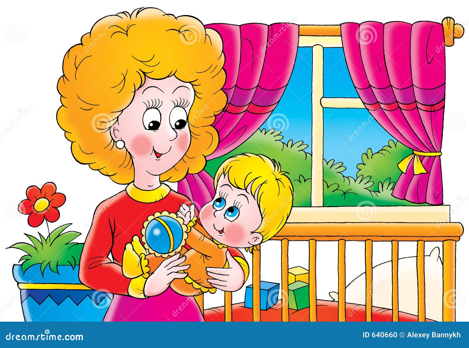 Mum stock illustration. Illustration of bright, animated - 640660