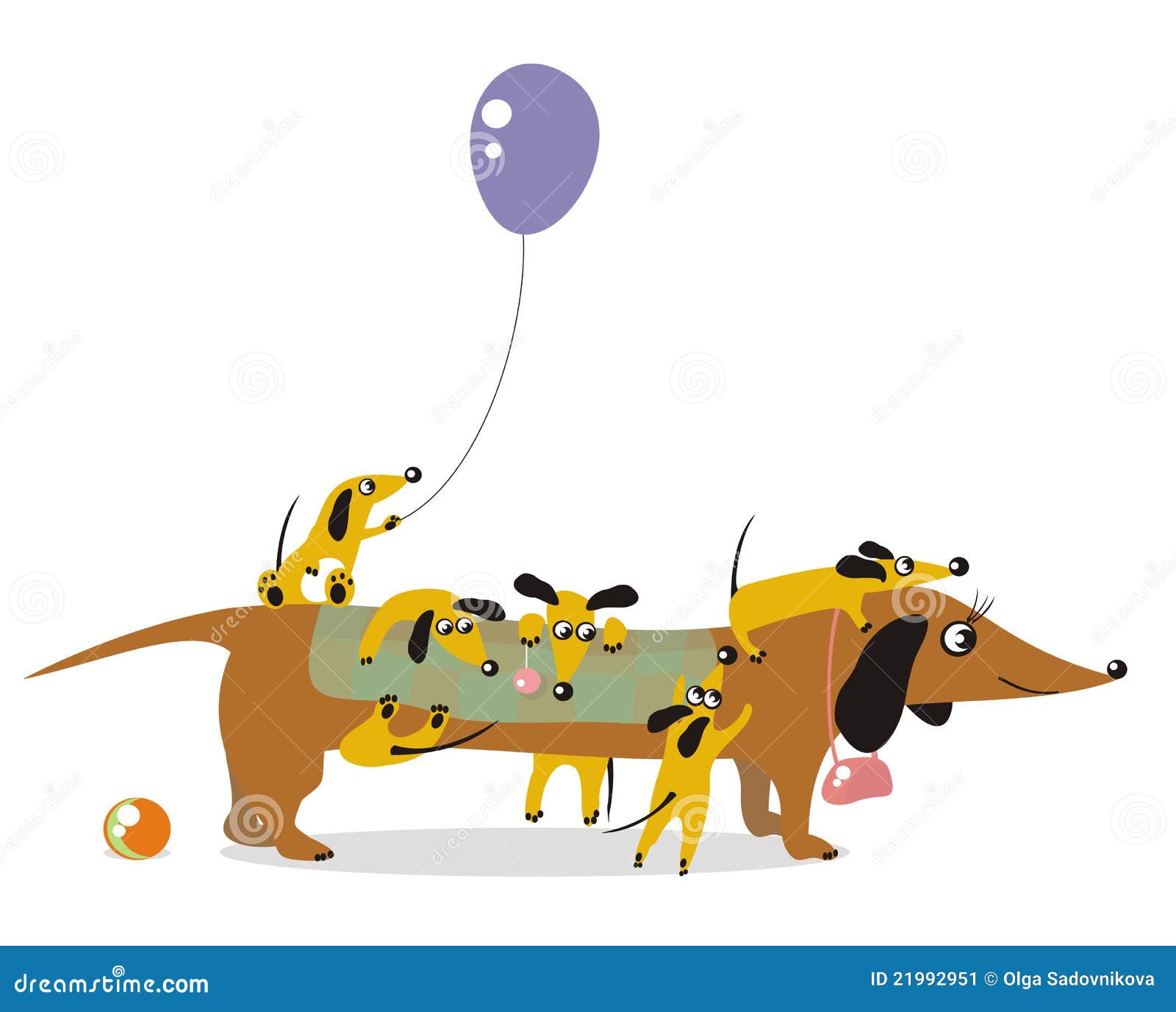 Mum-dog stock vector. Illustration of family, jocund - 21992951