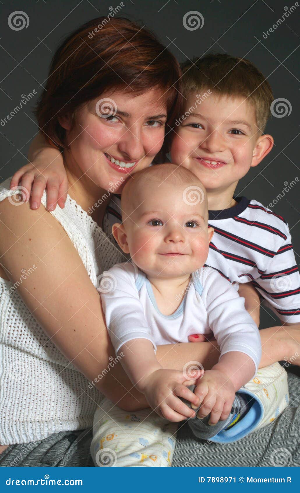 Mum and she s sons stock image. Image of group, laugh - 7898971