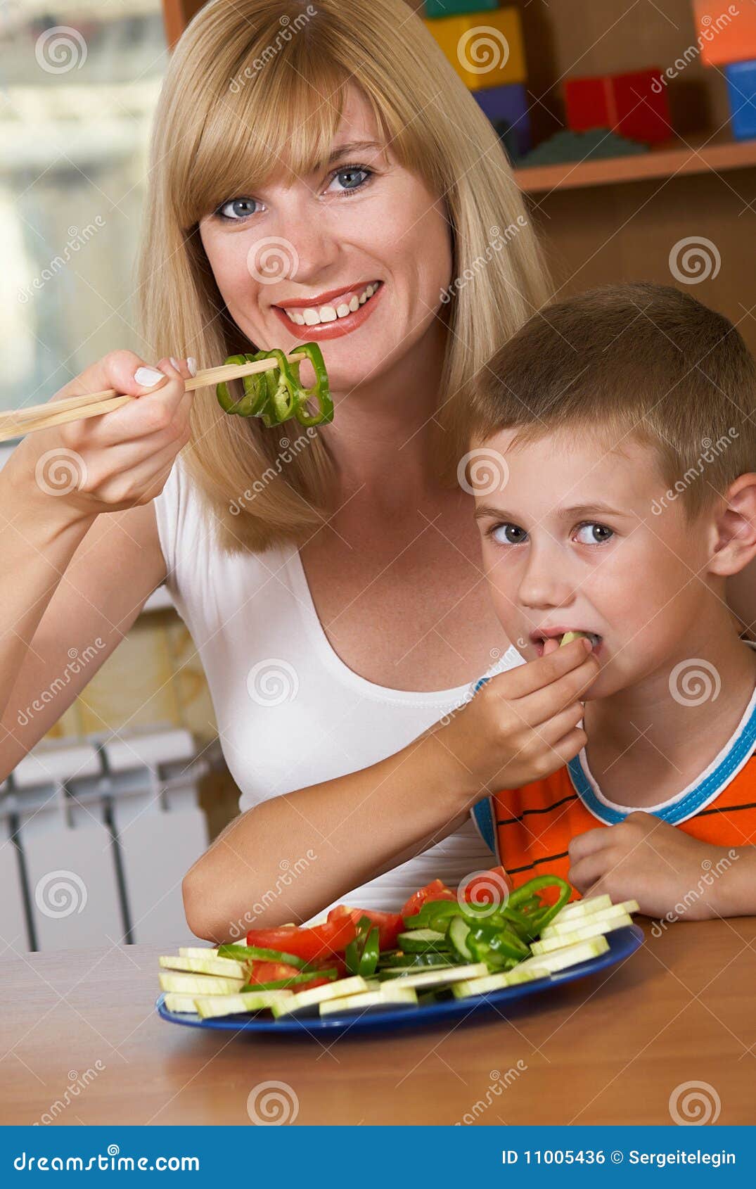 Mum with son stock photo. Image of healthy, happy, fruit - 11005436