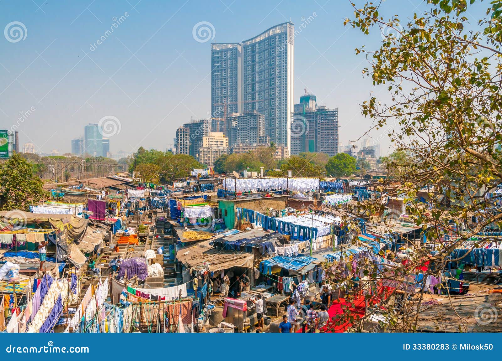 Mumbai Dhobi Ghat editorial stock photo. Image of building - 33380283