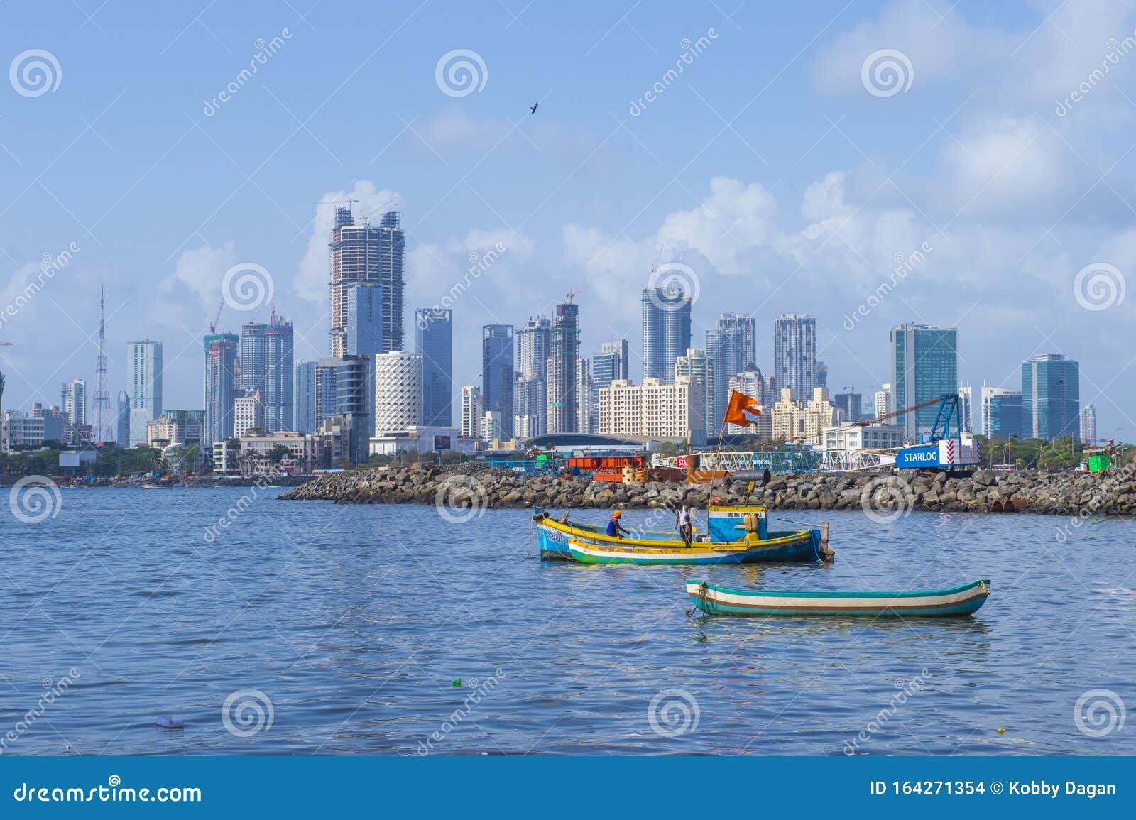 Mumbai India skyline editorial stock image. Image of indian - 164271354