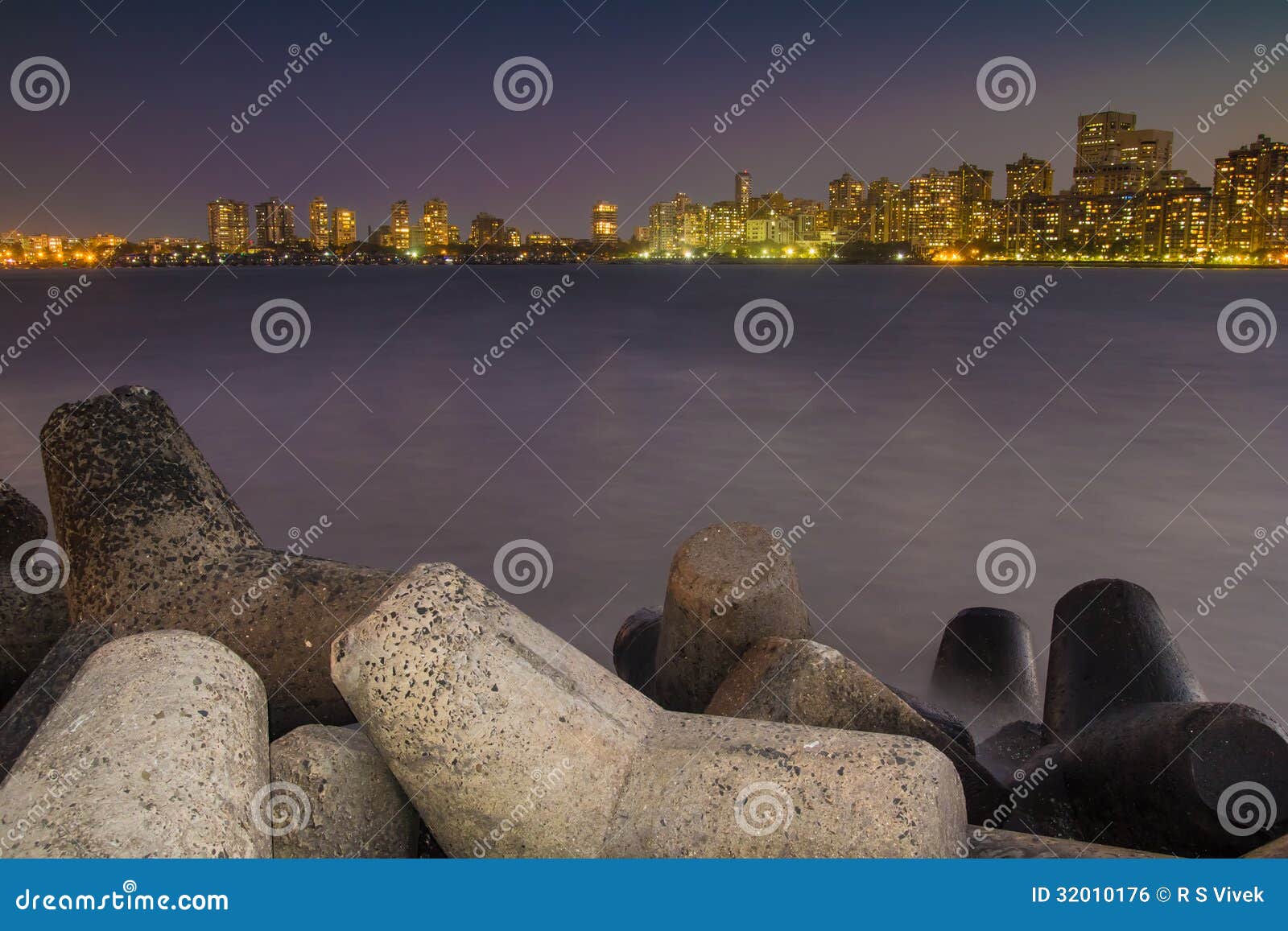 Mumbai Skyline - from Nariman Point Stock Photo - Image of drive ...
