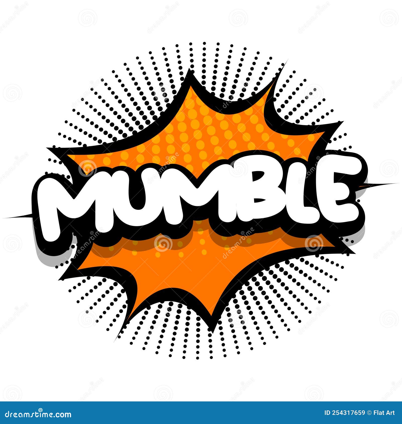Mumble Comic Book Explosion Bubble Vector Illustration Stock Vector ...