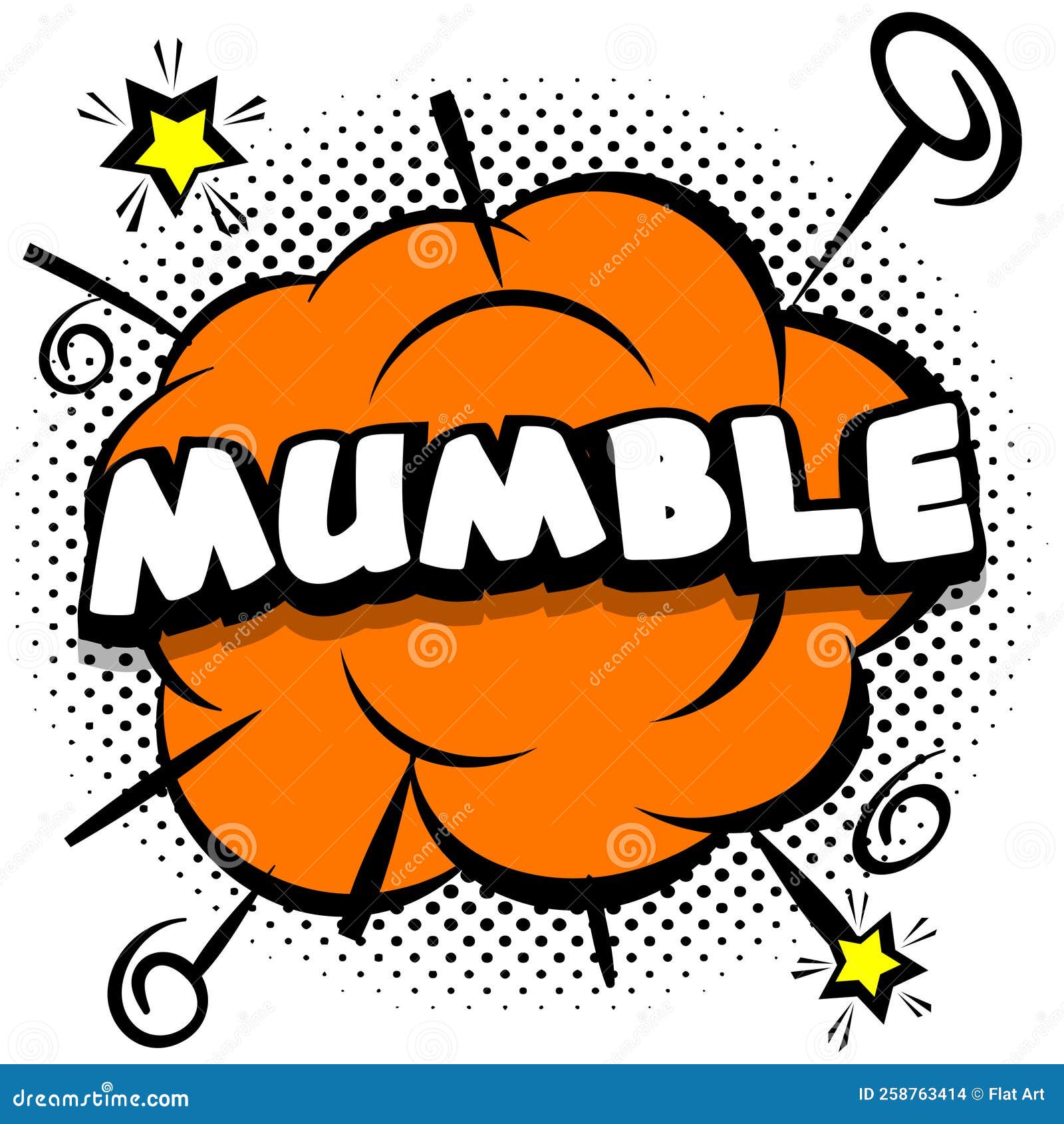 Mumble Comic Bright Template with Speech Bubbles on Colorful Frames ...