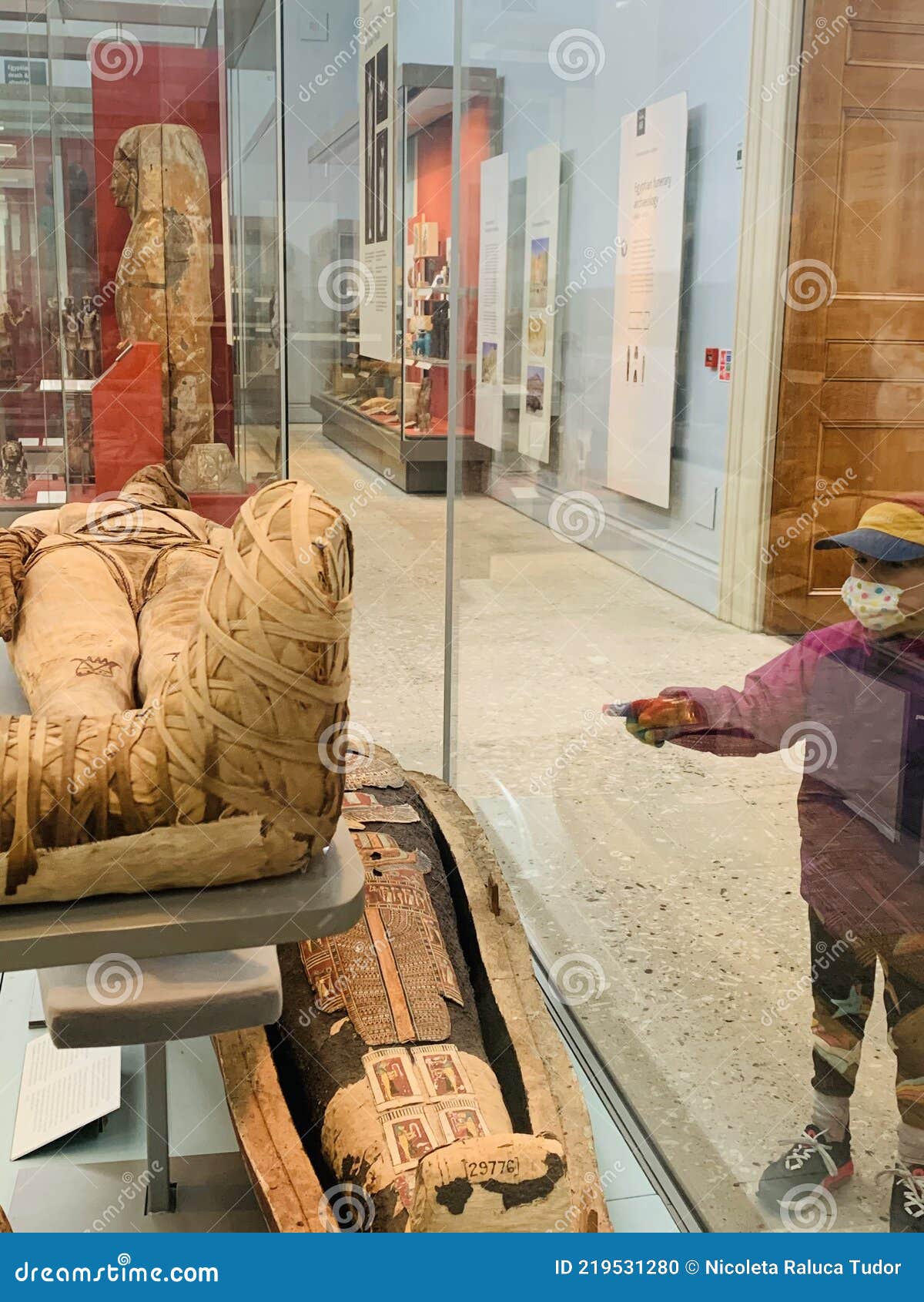 Ancient Egyptian Mummies in Room 62 at the British Museum in London ...