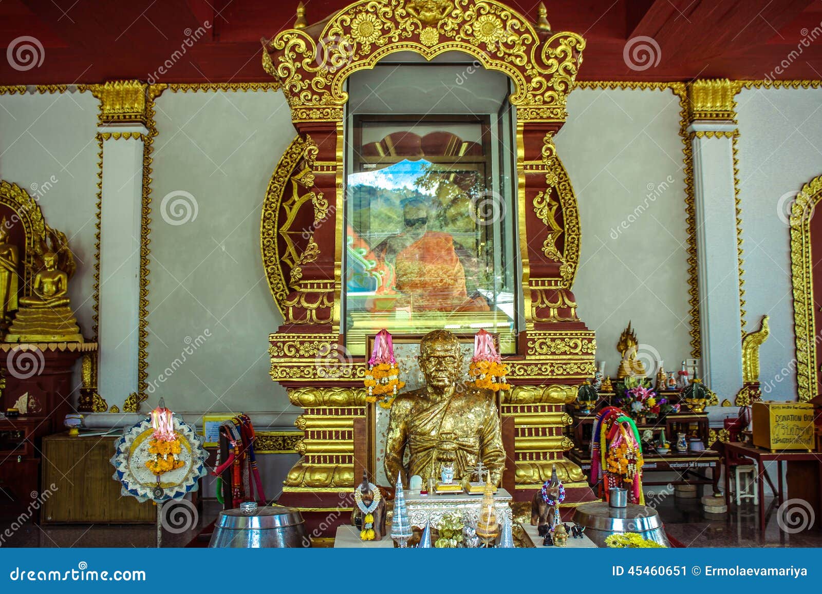 Mummified Monk Body on Koh Samui Thailand Stock Image - Image of gold ...