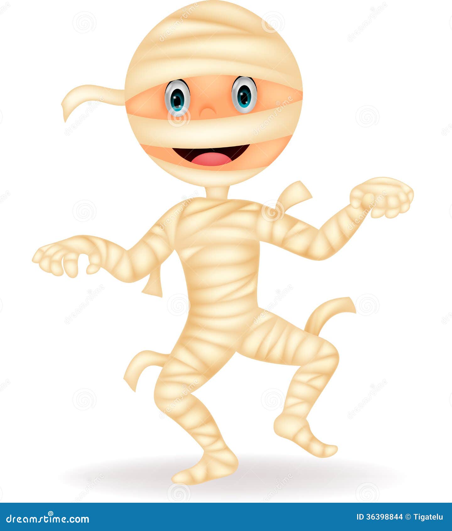 Mummy cartoon walking stock vector. Illustration of dead - 36398844