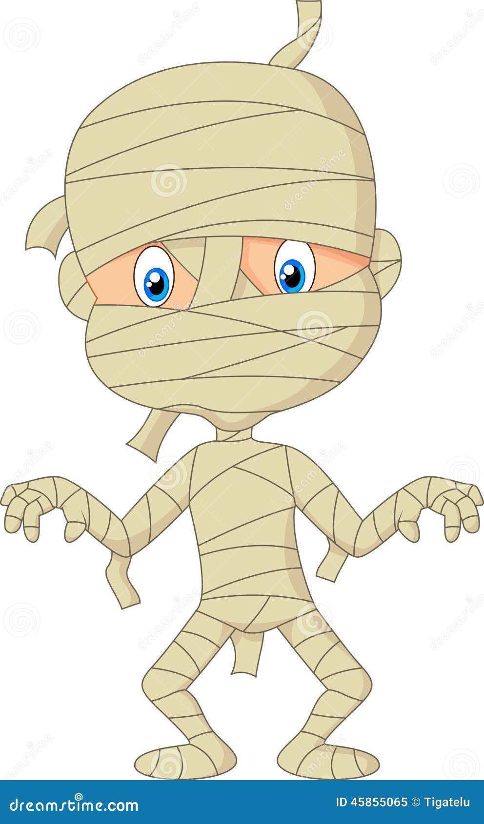 Mummy cartoon walking stock vector. Illustration of holiday - 45855065