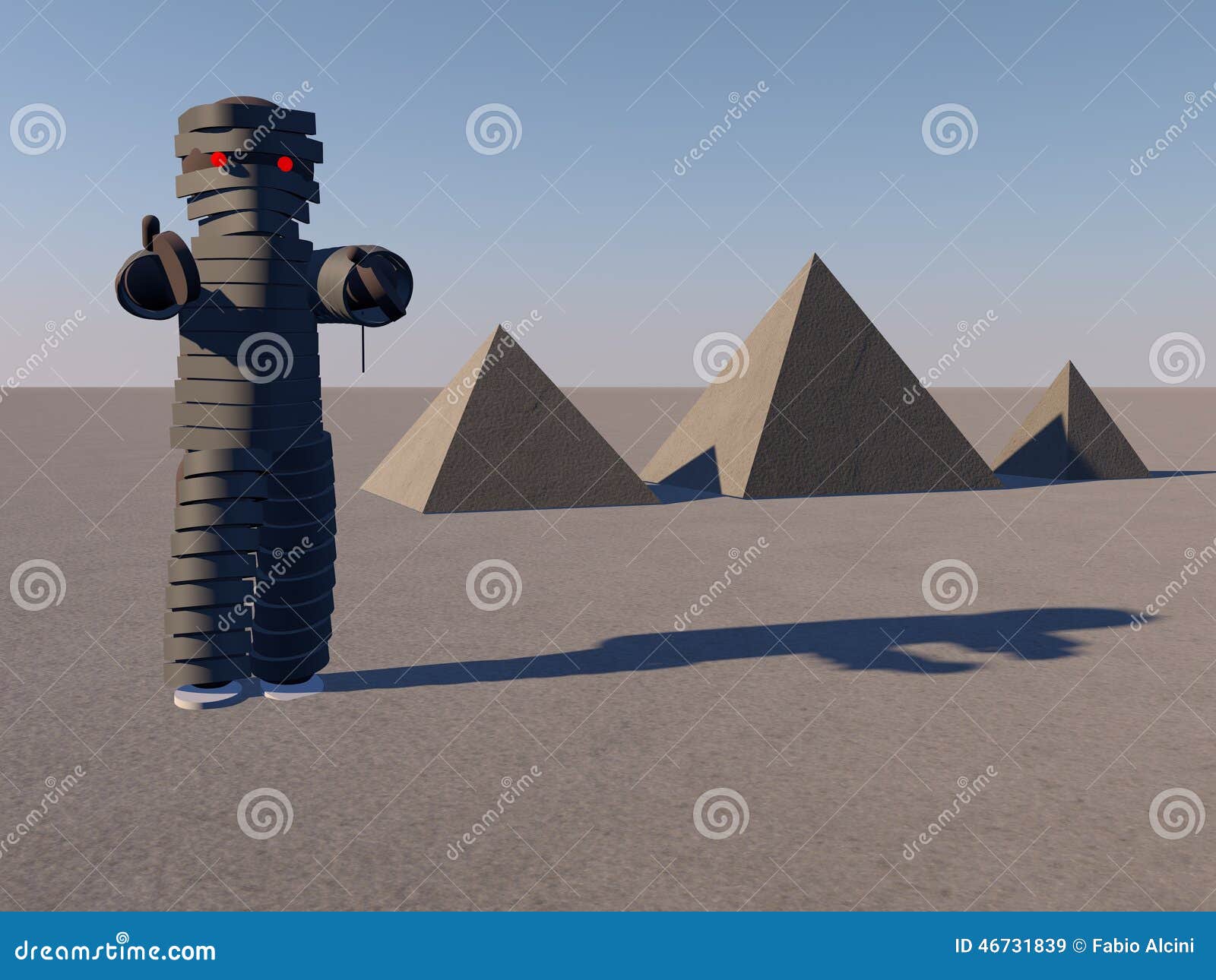 Mummy and pyramids stock illustration. Illustration of hill - 46731839