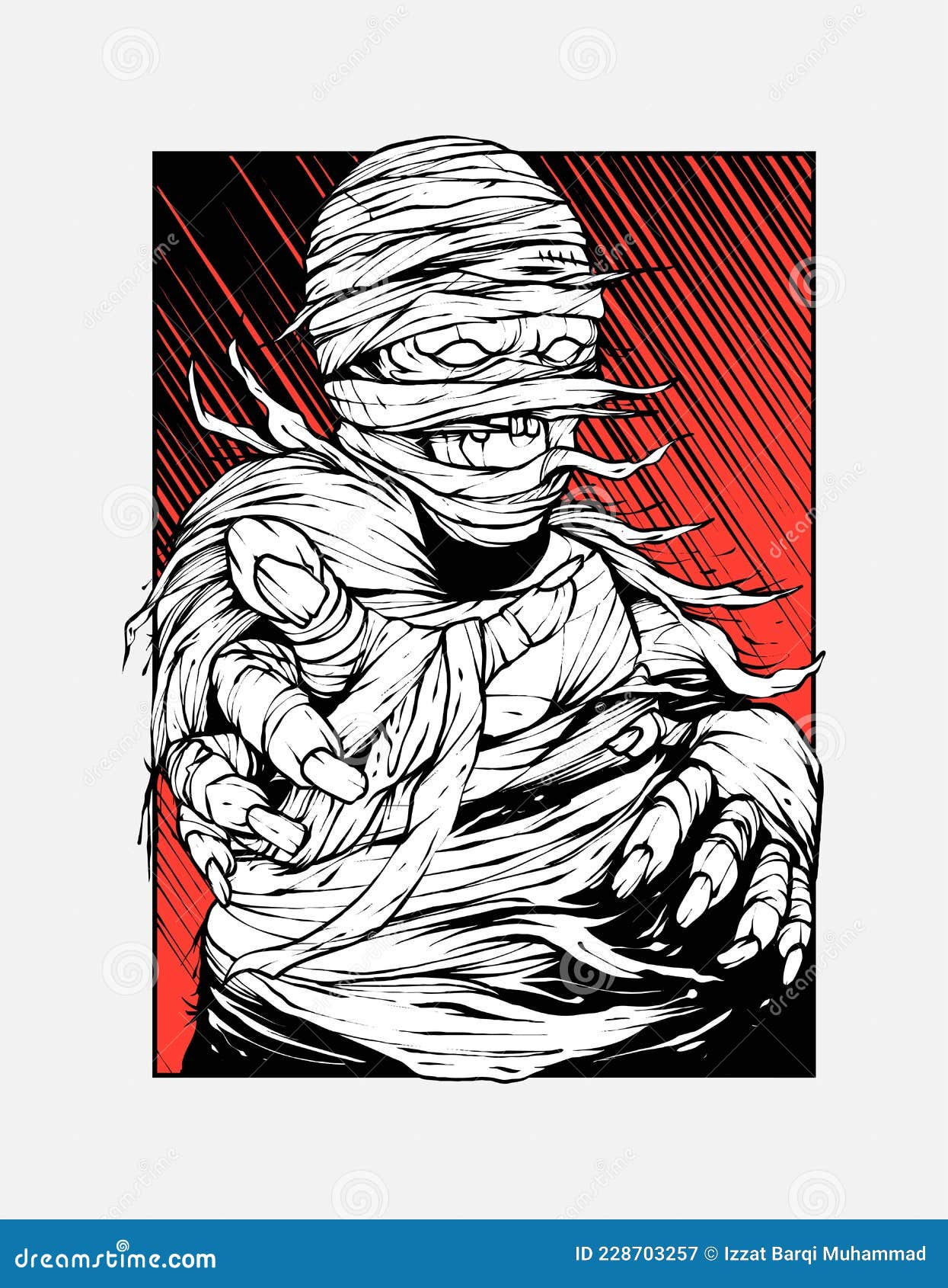 Mummy scream Illustration stock vector. Illustration of character ...