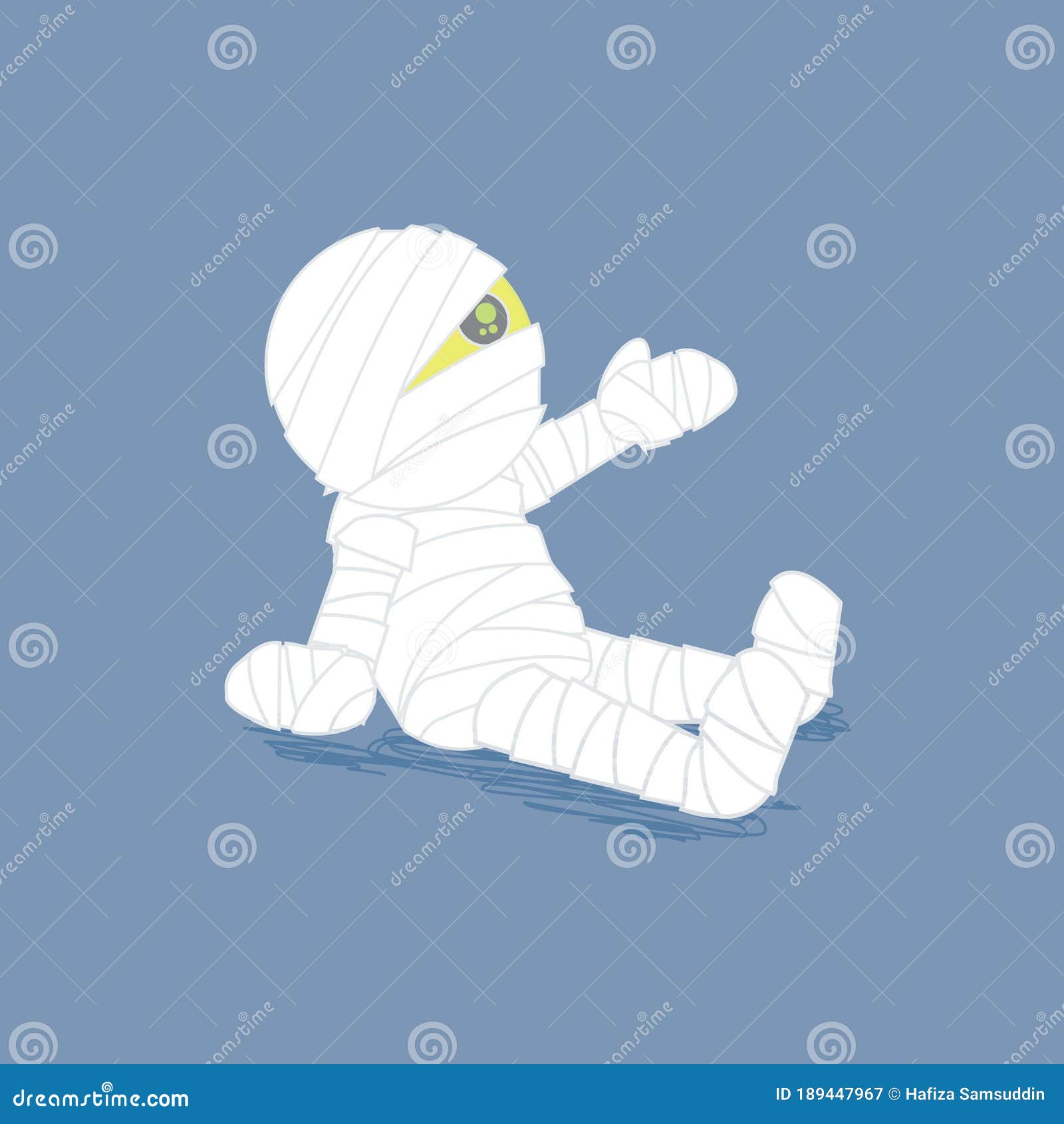 Mummy Sitting. Vector Illustration Decorative Design Stock Vector ...