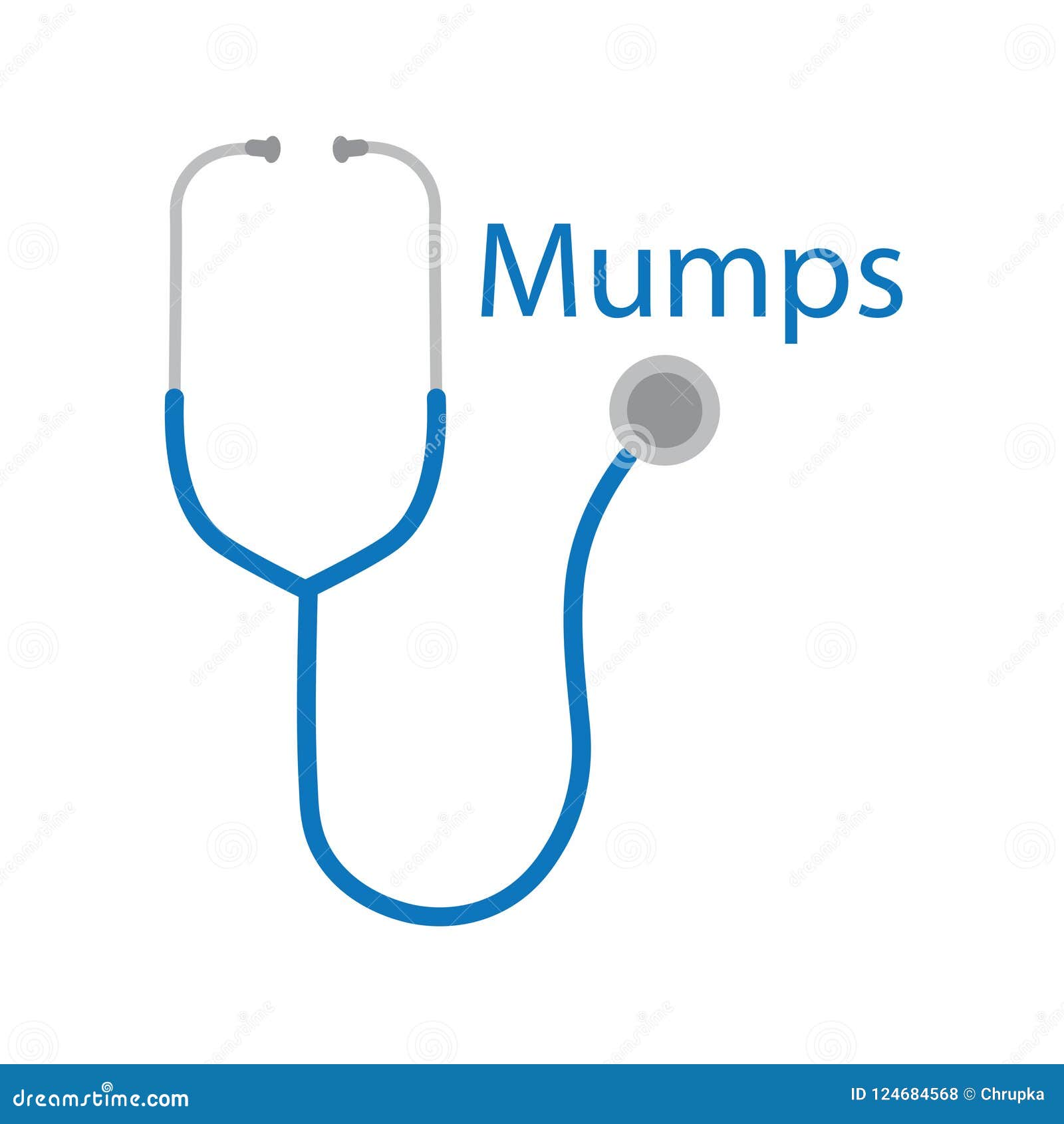 Mumps Word and Stethoscope Icon Stock Vector - Illustration of medical ...