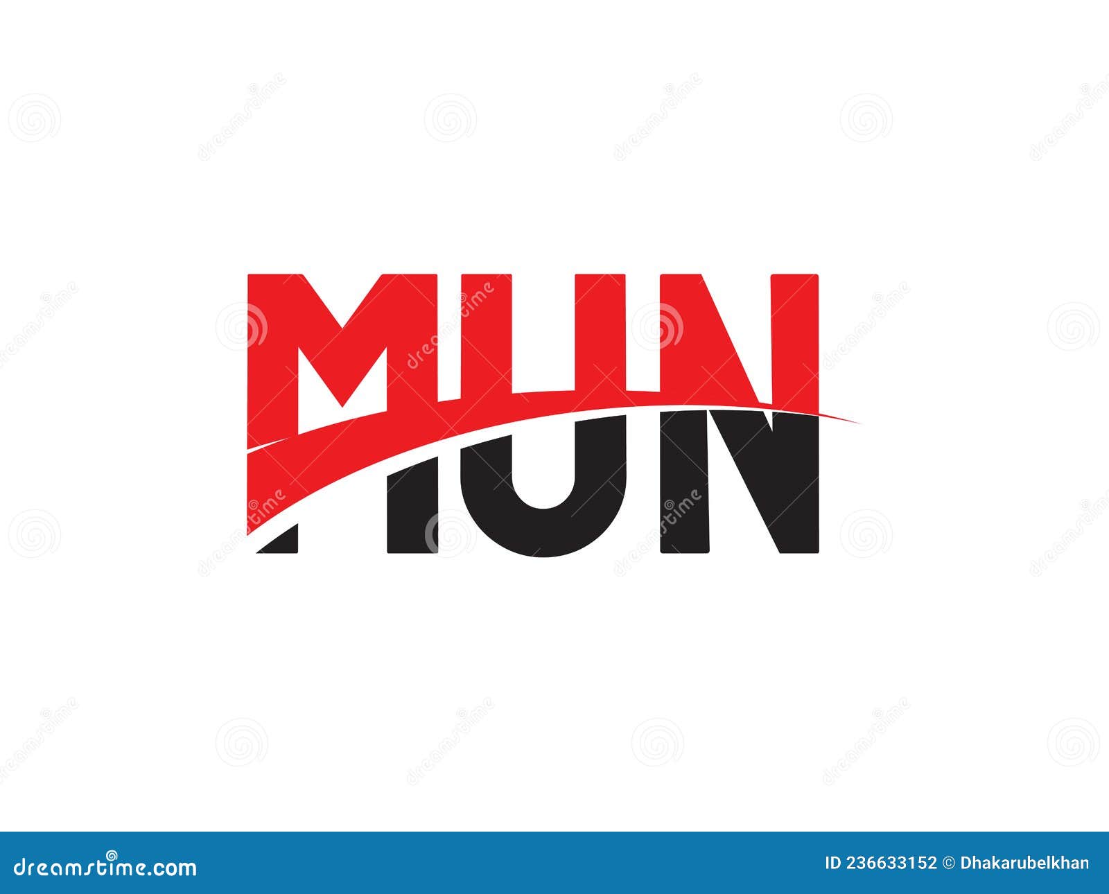 MUN Letter Initial Logo Design Vector Illustration | CartoonDealer.com ...