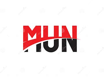 MUN Letter Initial Logo Design Vector Illustration Stock Vector ...
