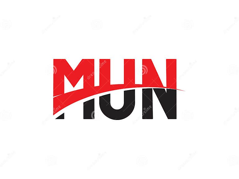 MUN Letter Initial Logo Design Vector Illustration Stock Vector ...