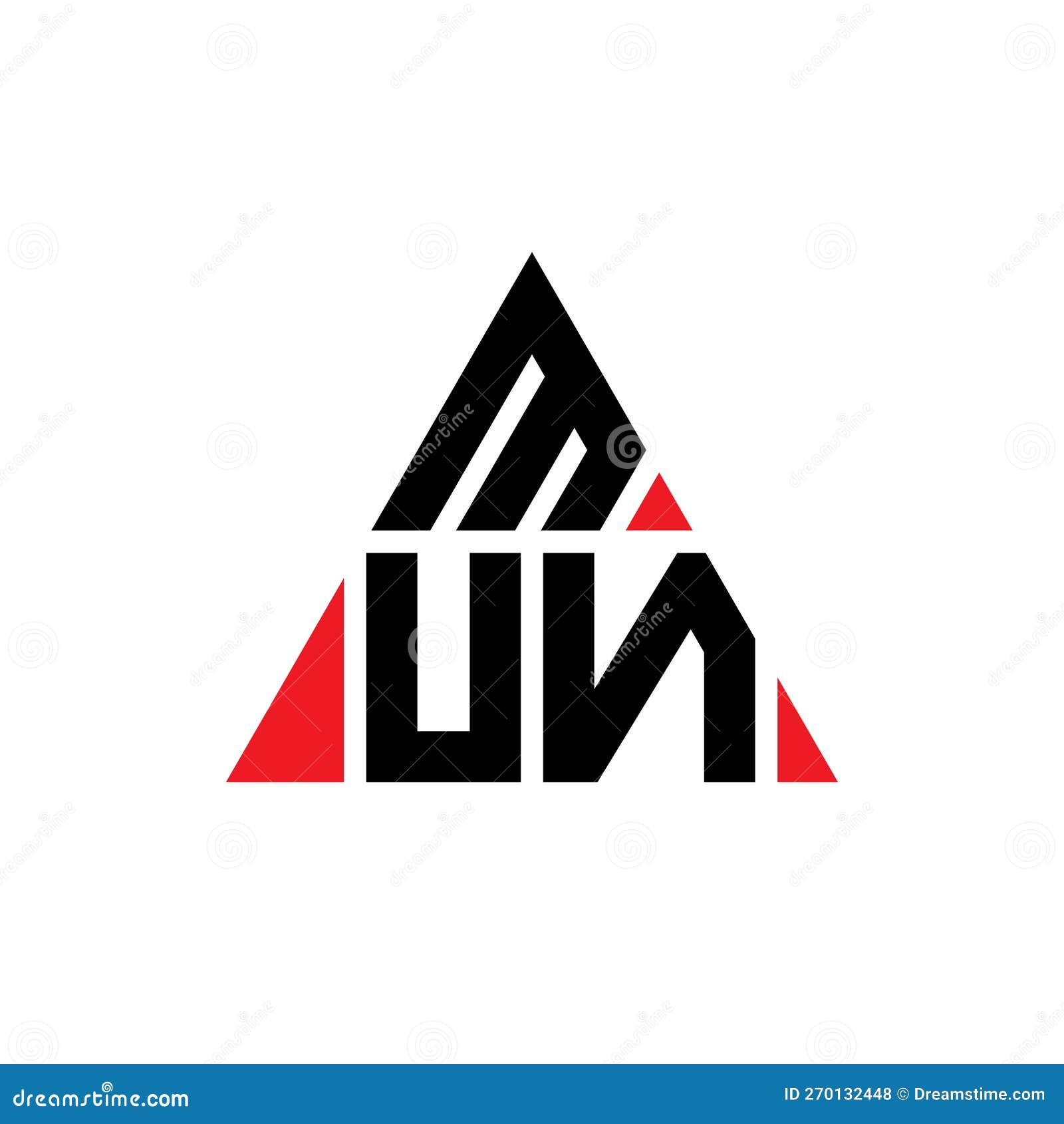 MUN Triangle Letter Logo Design with Triangle Shape. MUN Triangle Logo ...