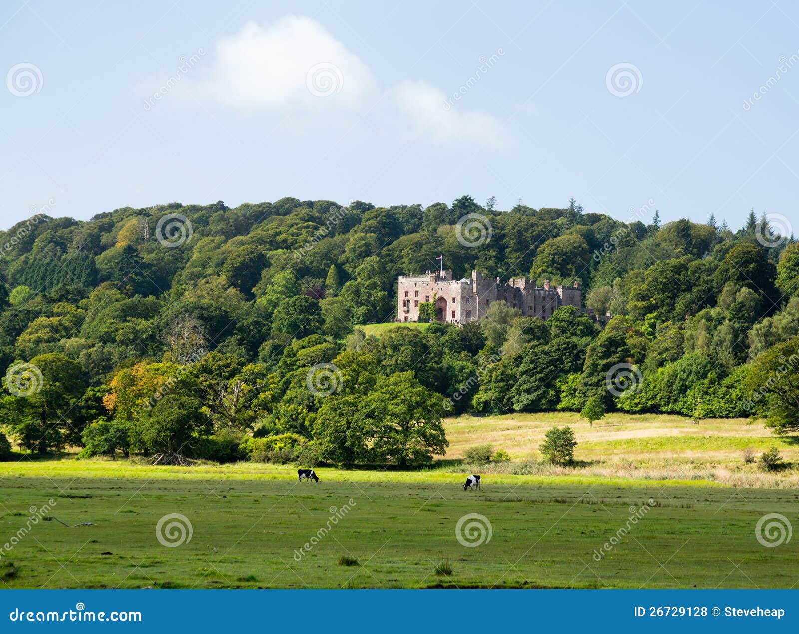 Muncaster Castle in Lake District Stock Photo - Image of english, blue ...