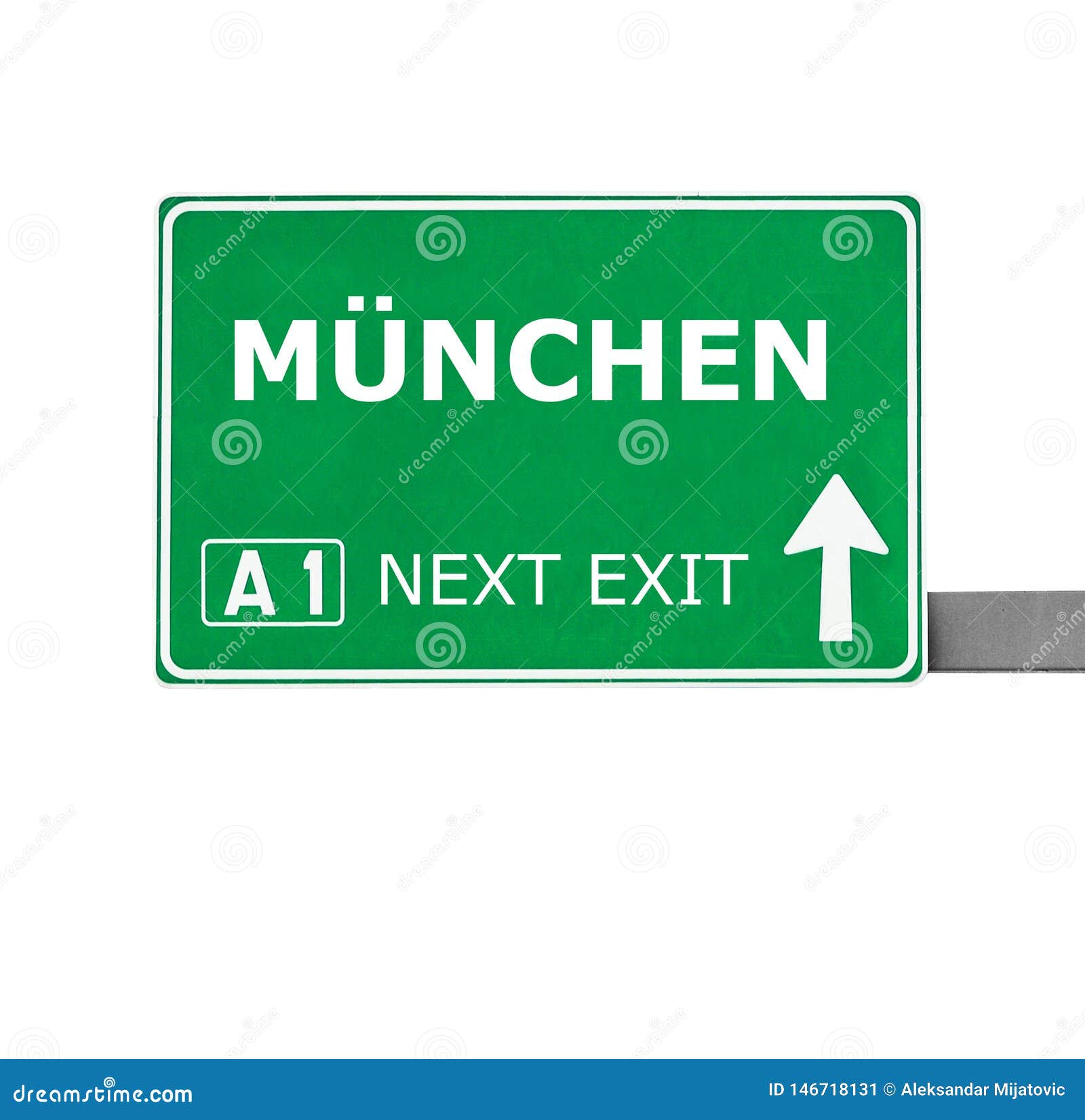 MUNCHEN Road Sign Isolated on White Stock Image - Image of deutschland ...