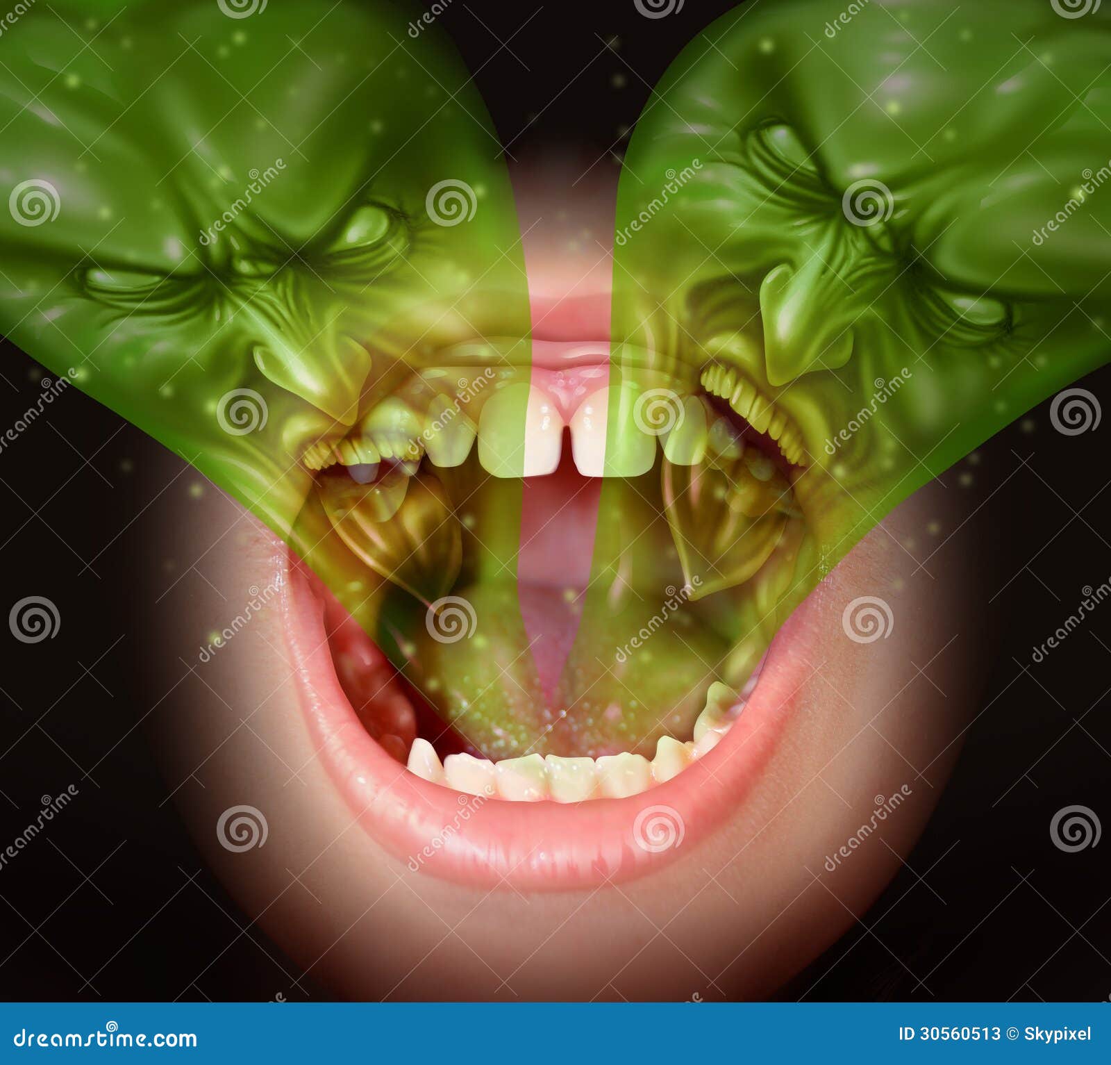 Mundgeruch stock abbildung. Illustration von atem, öffnung - 30560513