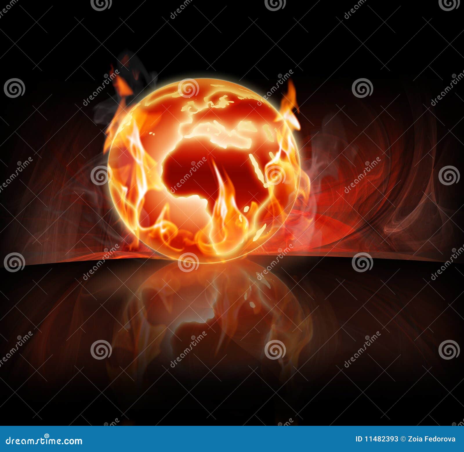 Mundo ardiente stock de ilustración. Ilustración de nadie - 11482393