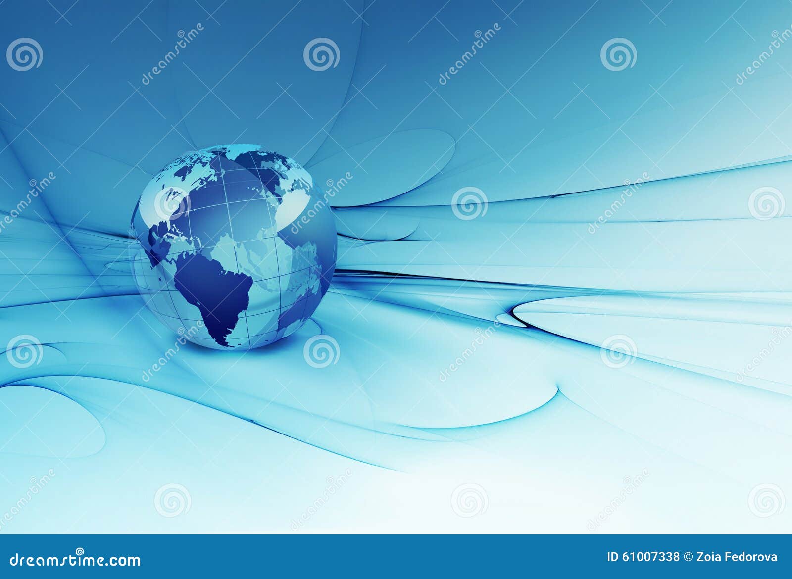 Mundo azul stock de ilustración. Ilustración de raya - 61007338