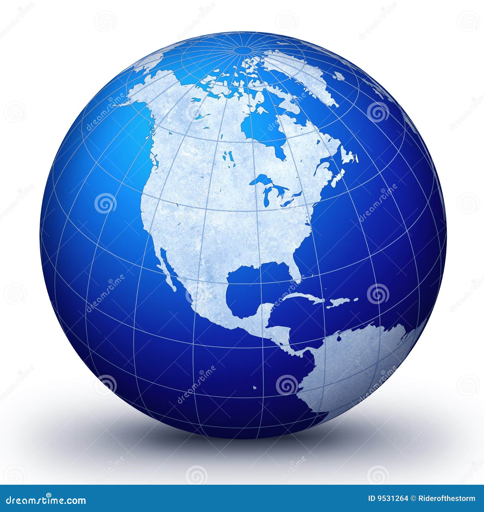 Mundo azul ilustração stock. Ilustração de planeta, continente - 9531264