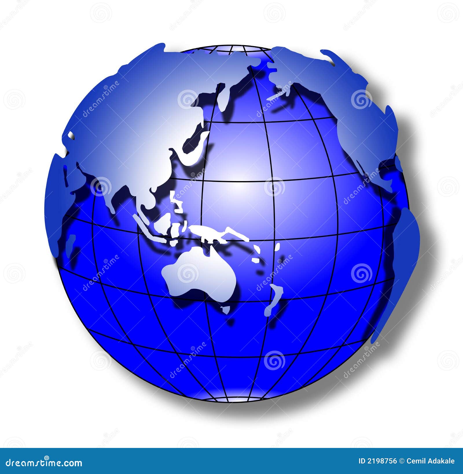 Mundo azul del movimiento stock de ilustración. Ilustración de asia ...