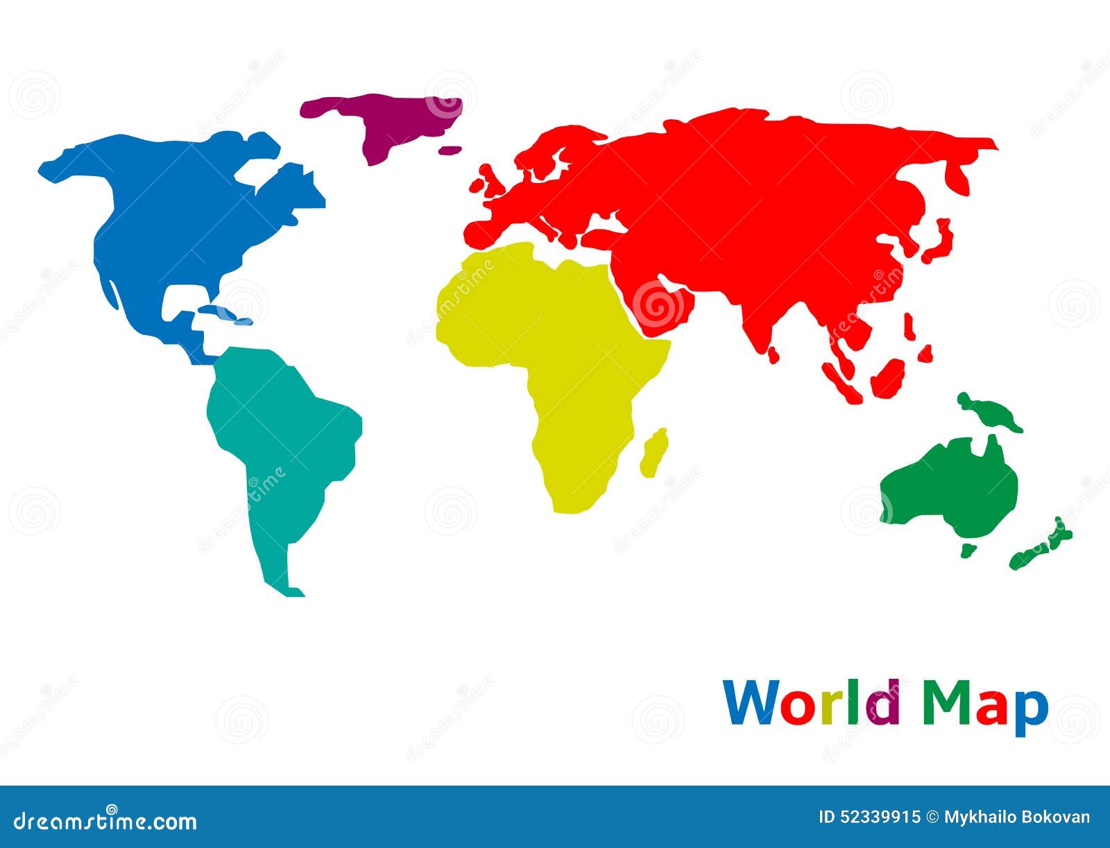 Mundo colorido ilustração do vetor. Ilustração de oceânia - 52339915