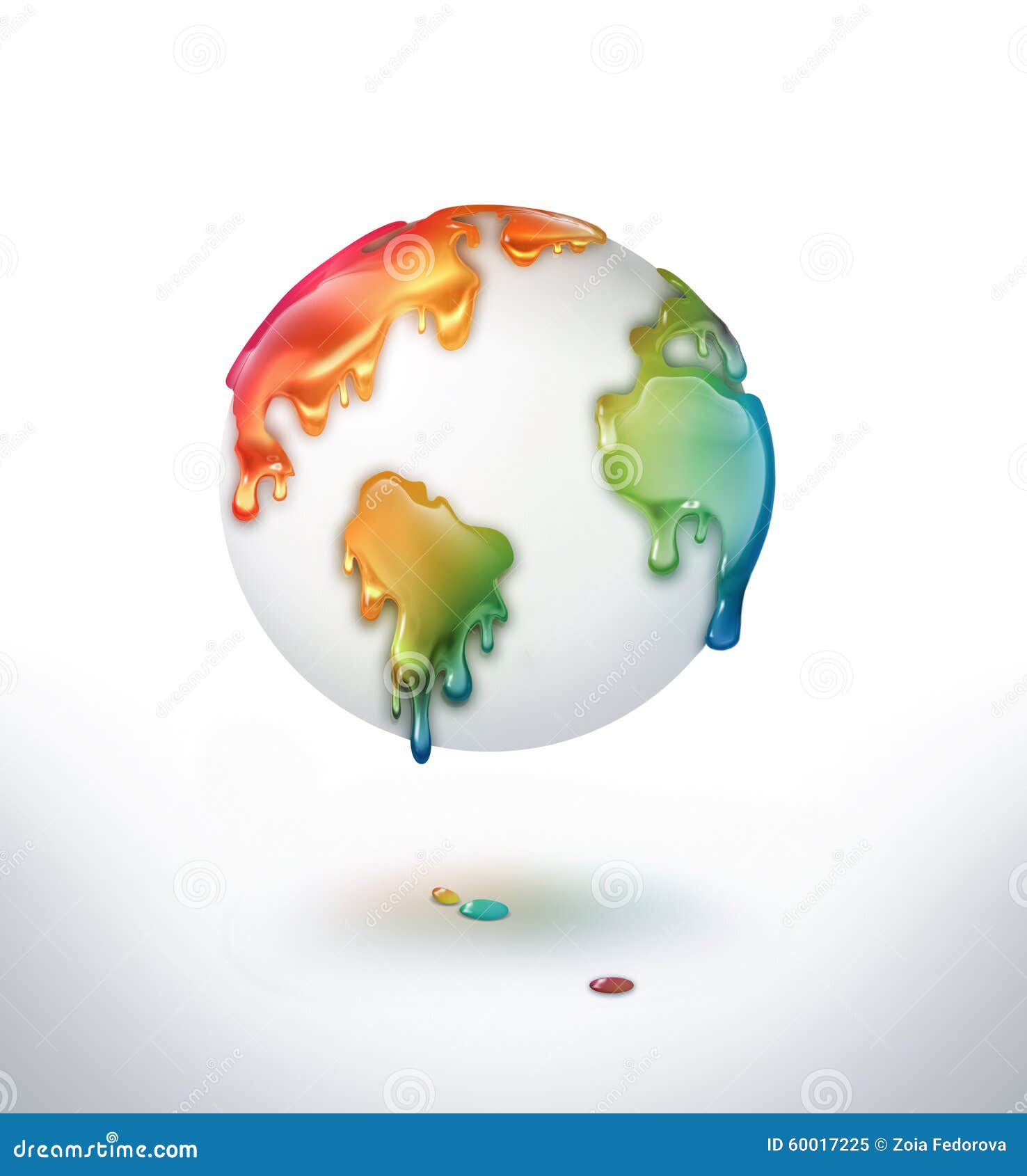 Mundo colorido ilustração stock. Ilustração de conceito - 60017225