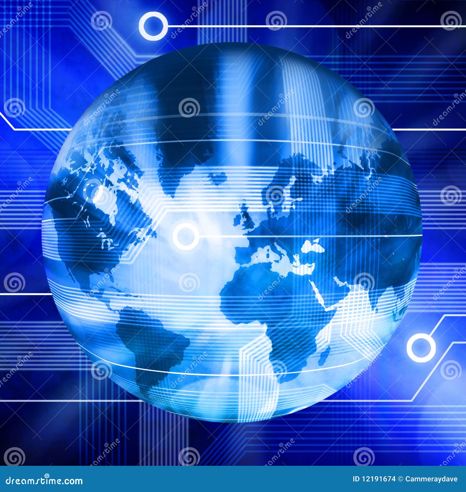 Mundo conectado stock de ilustración. Ilustración de ordenadores - 12191674