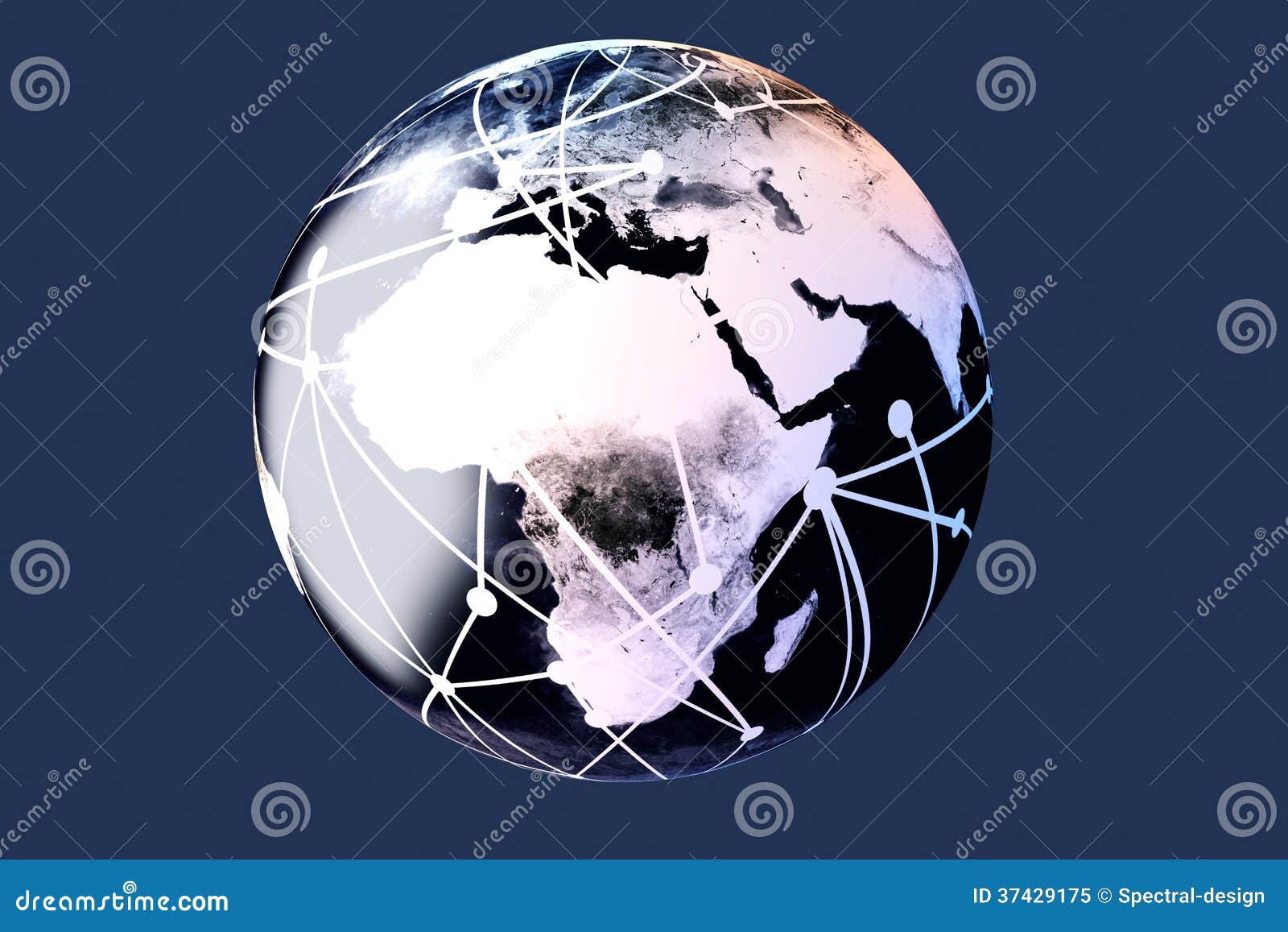 Mundo conectado stock de ilustración. Ilustración de rinda - 37429175