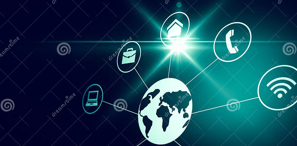 Mundo conectado ilustração stock. Ilustração de telefone - 70275114