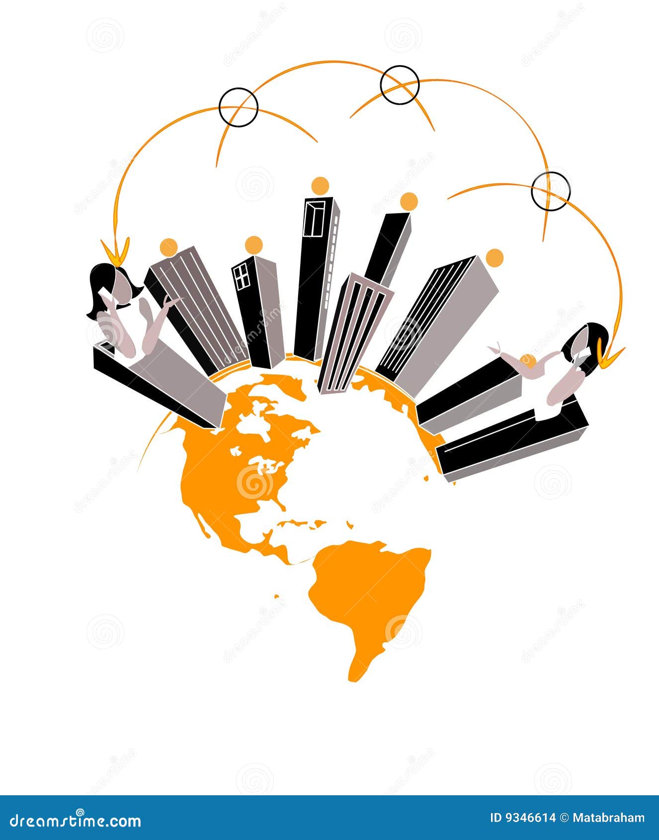 Mundo conectado stock de ilustración. Ilustración de mundo - 9346614