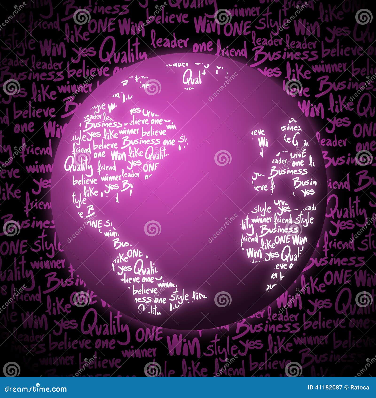 Mundo cor-de-rosa ilustração do vetor. Ilustração de denominar - 41182087